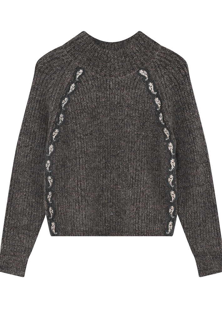 Gustav Lio Knit Sweater 58437 Chocolate – Acorns